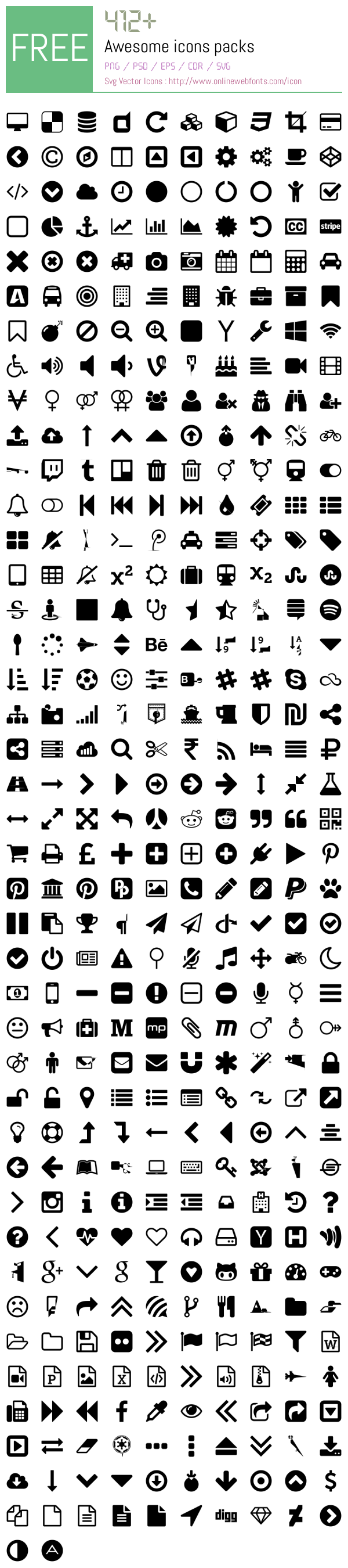 +412 Awesome Icons Packs Free Downloads - OnlineWebFonts.COM