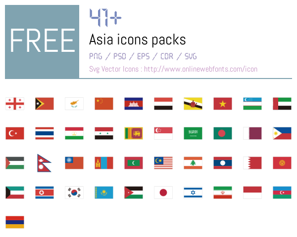 +41 Asia Icons Packs Free Downloads - OnlineWebFonts.COM