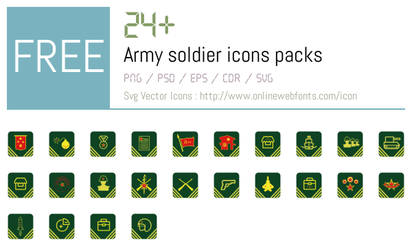 +24 Army soldier Icons Packs Free Downloads - OnlineWebFonts.COM