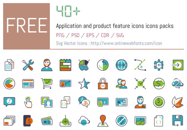 +40 Application and product feature icons Icons Packs Free Downloads ...
