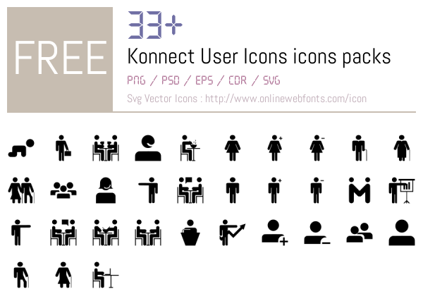 +33 Konnect User Icons Icons Packs Free Downloads - OnlineWebFonts.COM