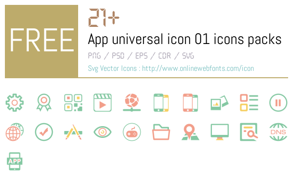+21 App universal icon 01 Icons Packs Free Downloads - OnlineWebFonts.COM