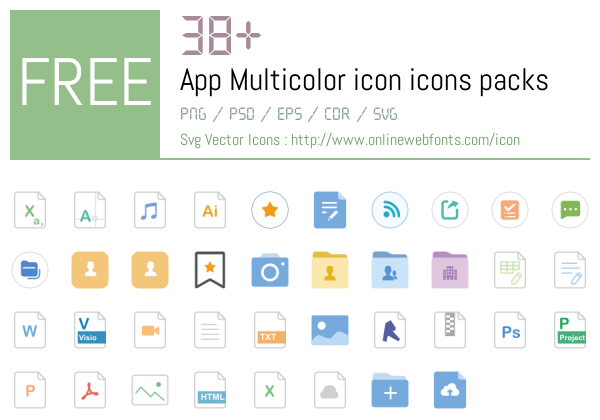 +38 App Multicolor icon Icons Packs Free Downloads - OnlineWebFonts.COM