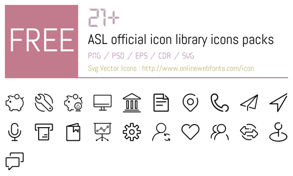 +21 ASL official icon library Icons Packs Free Downloads ...