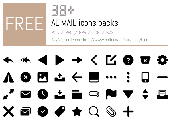 +38 ALIMAIL Icons Packs Free Downloads - OnlineWebFonts.COM