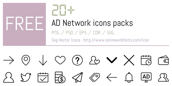 +20 AD Network Icons Packs Free Downloads - OnlineWebFonts.COM