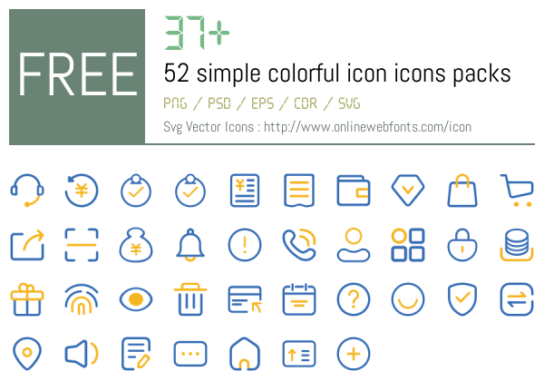 +37 52 simple colorful icon Icons Packs Free Downloads - OnlineWebFonts.COM