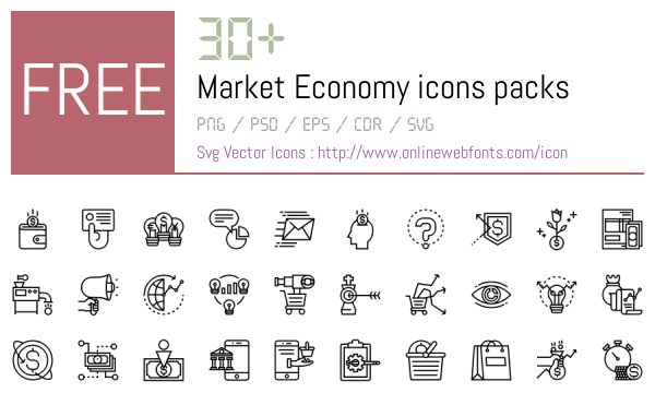 +30 Market Economy Icons Packs Free Downloads - OnlineWebFonts.COM