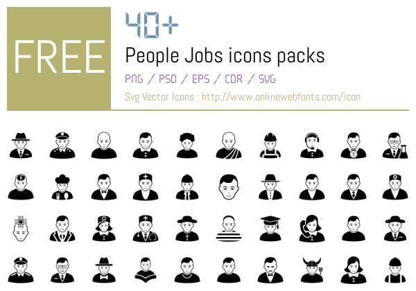 +40 People Jobs Icons Packs Free Downloads - OnlineWebFonts.COM