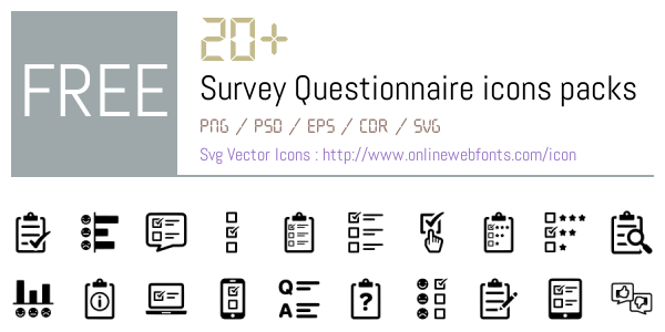 +20 Survey Questionnaire Icons Packs Free Downloads - OnlineWebFonts.COM