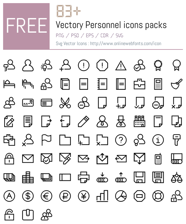 +83 Vectory Personnel Icons Packs Free Downloads - OnlineWebFonts.COM