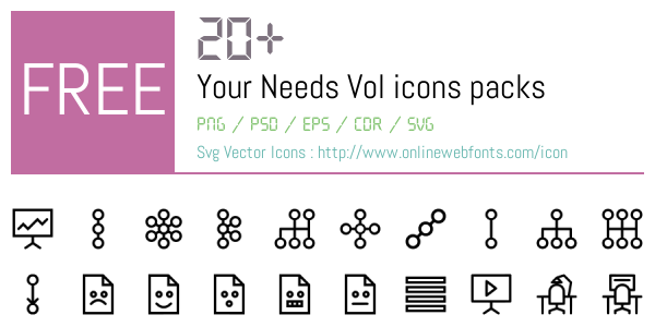 +20 Your Needs Vol Icons Packs Free Downloads - OnlineWebFonts.COM