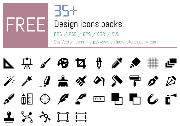 +35 Design Icons Packs Free Downloads - OnlineWebFonts.COM