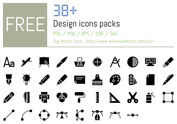 +38 Design Icons Packs Free Downloads - OnlineWebFonts.COM