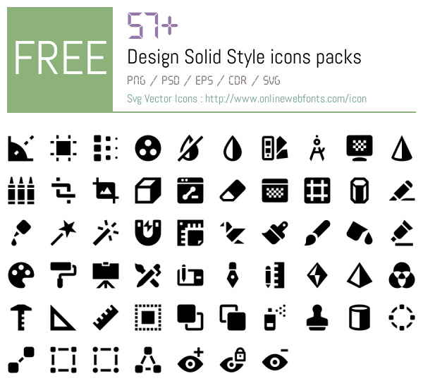 +57 Design Solid Style Icons Packs Free Downloads - OnlineWebFonts.COM