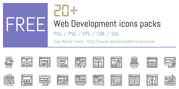 +20 Web Development Icons Packs Free Downloads - OnlineWebFonts.COM