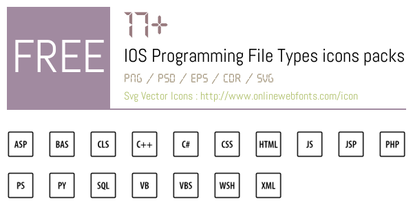 +17 IOS Programming File Types Icons Packs Free Downloads ...