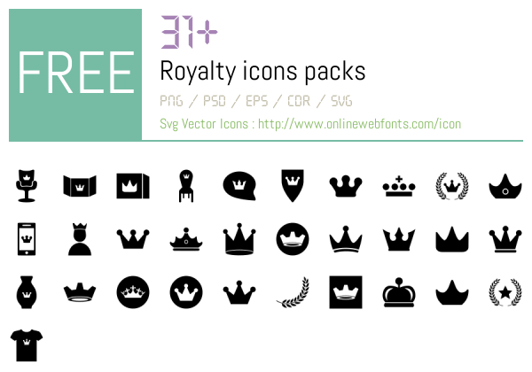 +31 Royalty Icons Packs Free Downloads - OnlineWebFonts.COM