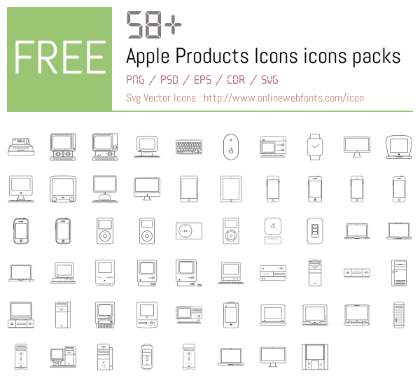 +58 Apple Products Icons Icons Packs Free Downloads - OnlineWebFonts.COM