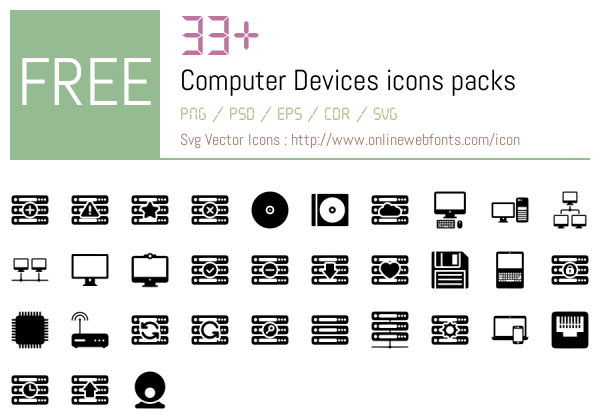 +33 Computer Devices Icons Packs Free Downloads - OnlineWebFonts.COM