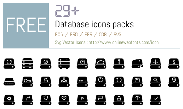+29 Database Icons Packs Free Downloads - OnlineWebFonts.COM