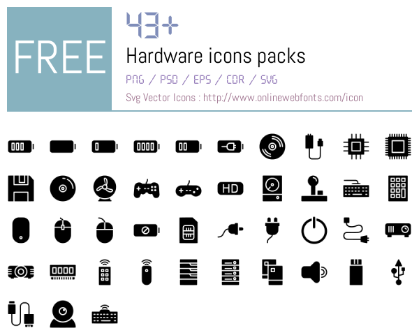 +43 Hardware Icons Packs Free Downloads - OnlineWebFonts.COM