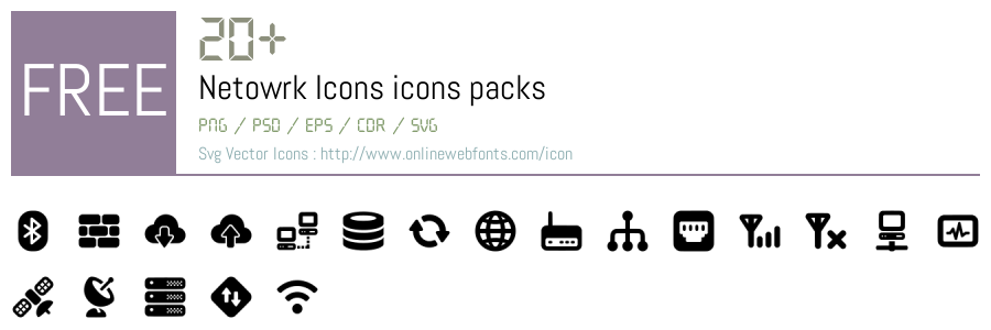 +20 Netowrk Icons Svg Animations Packs Free Downloads - OnlineWebFonts.COM