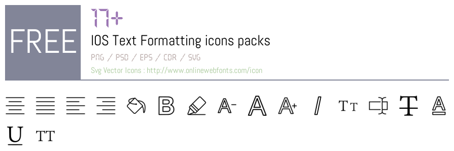+17 IOS Text Formatting Svg Animations Packs Free Downloads ...