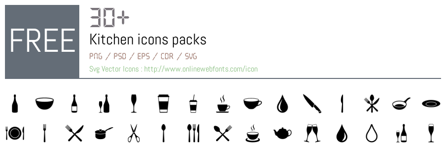 +30 Kitchen Svg Animations Packs Free Downloads - OnlineWebFonts.COM