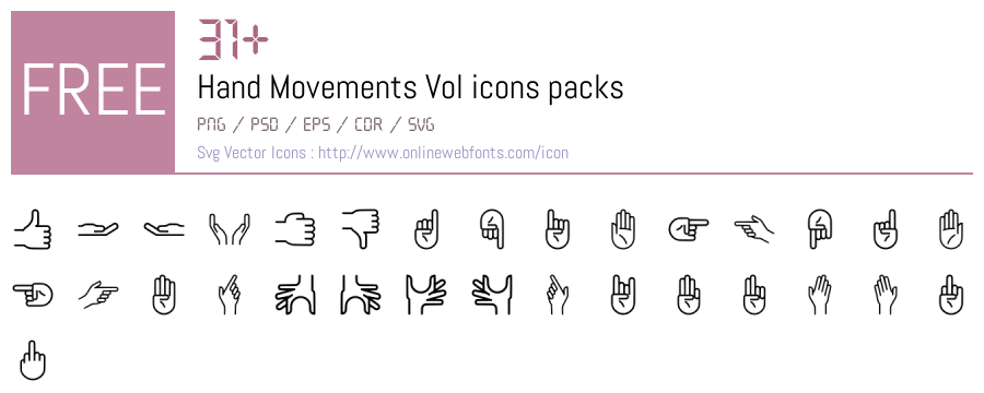 +31 Hand Movements Vol Svg Animations Packs Free Downloads ...