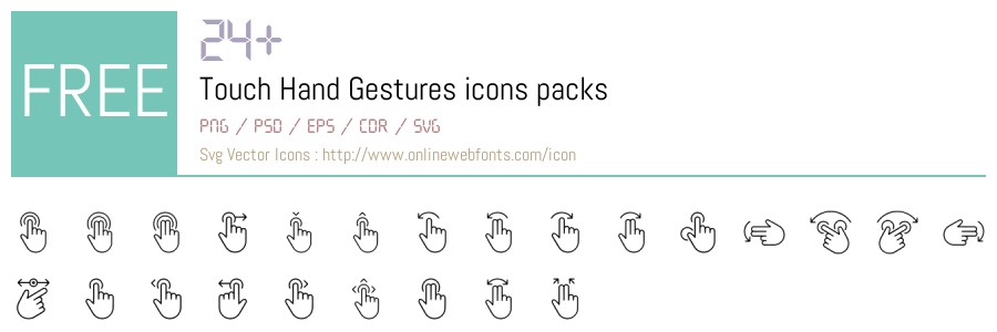+24 Touch Hand Gestures Svg Animations Packs Free Downloads ...