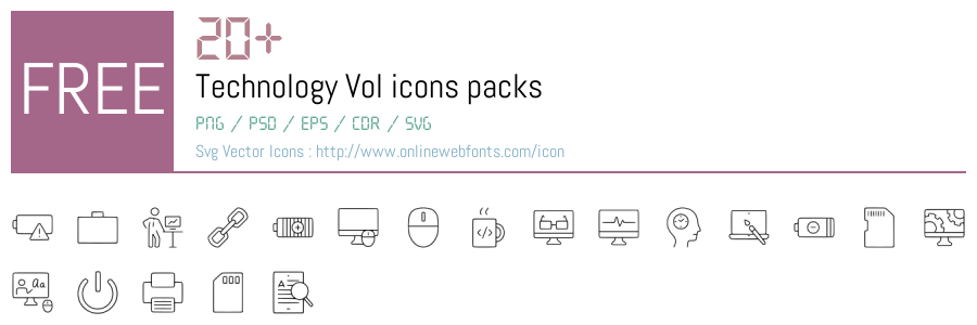 +20 Technology Vol Svg Animations Packs Free Downloads - OnlineWebFonts.COM