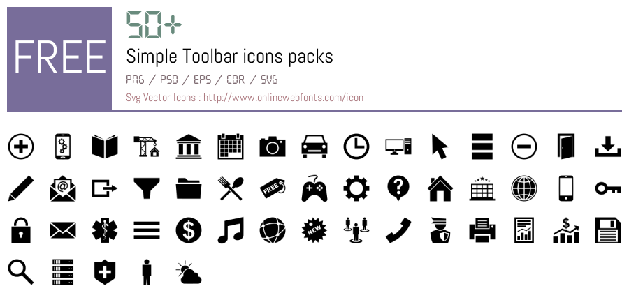 +50 Simple Toolbar Svg Animations Packs Free Downloads - OnlineWebFonts.COM