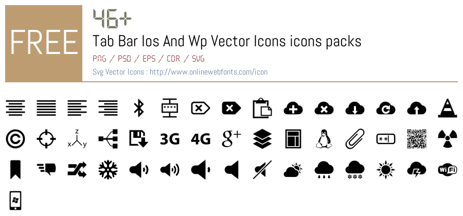 +46 Tab Bar Ios And Wp Vector Icons Svg Animations Packs Free Downloads ...