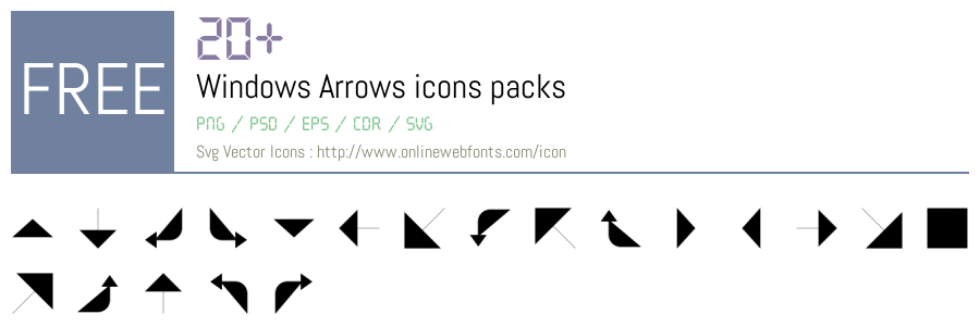 +20 Windows Arrows Svg Animations Packs Free Downloads - OnlineWebFonts.COM