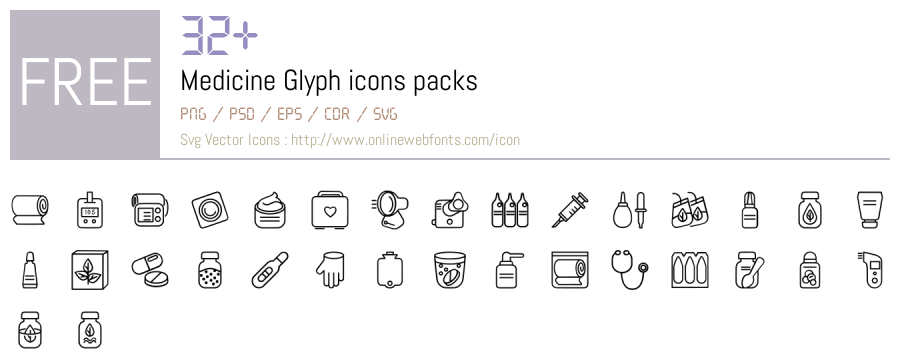 +32 Medicine Glyph Svg Animations Packs Free Downloads - OnlineWebFonts.COM