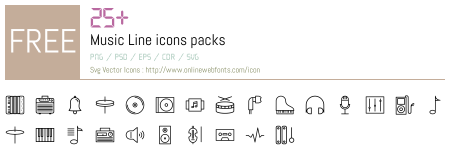 +25 Music Line Svg Animations Packs Free Downloads - OnlineWebFonts.COM