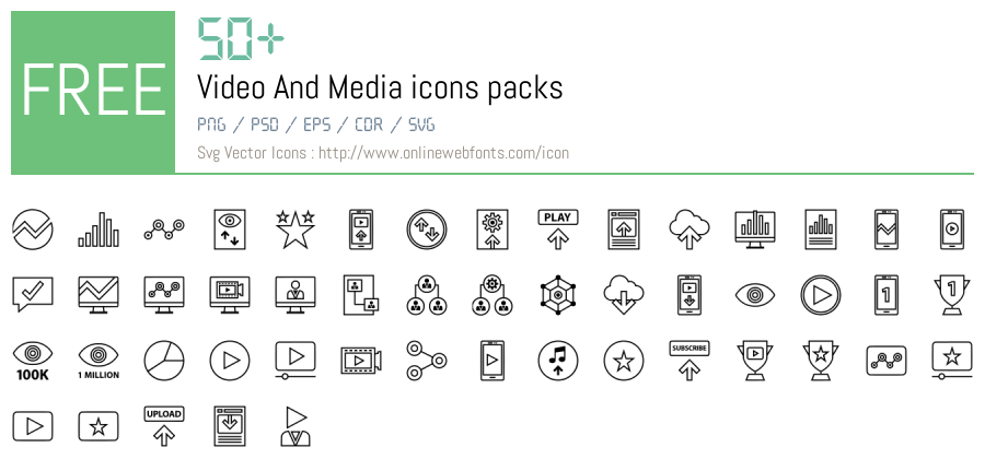 +50 Video And Media Svg Animations Packs Free Downloads ...