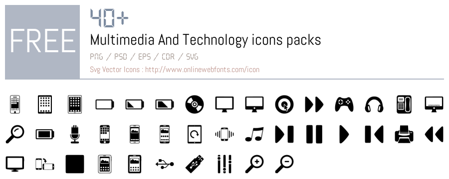 +40 Multimedia And Technology Svg Animations Packs Free Downloads ...