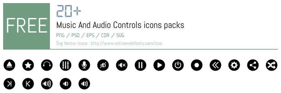 +20 Music And Audio Controls Svg Animations Packs Free Downloads ...