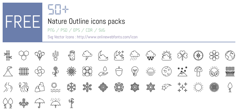 +50 Nature Outline Svg Animations Packs Free Downloads - OnlineWebFonts.COM