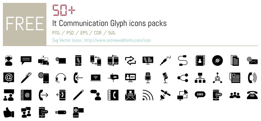 +50 It Communication Glyph Svg Animations Packs Free Downloads ...
