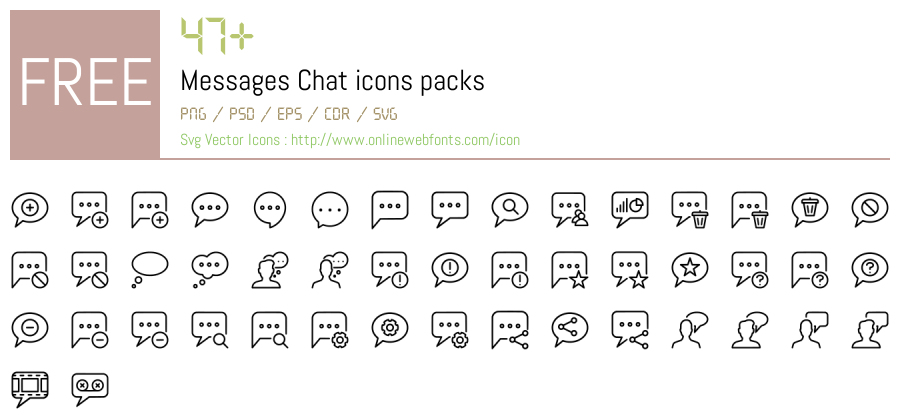 +47 Messages Chat Svg Animations Packs Free Downloads - OnlineWebFonts.COM