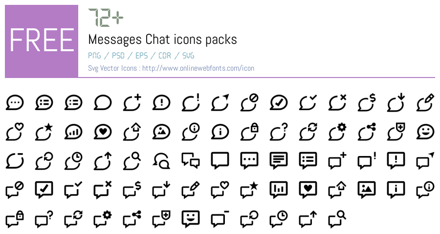 +72 Messages Chat Svg Animations Packs Free Downloads - OnlineWebFonts.COM