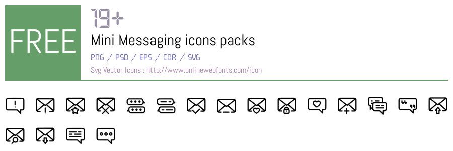 +19 Mini Messaging Svg Animations Packs Free Downloads - OnlineWebFonts.COM