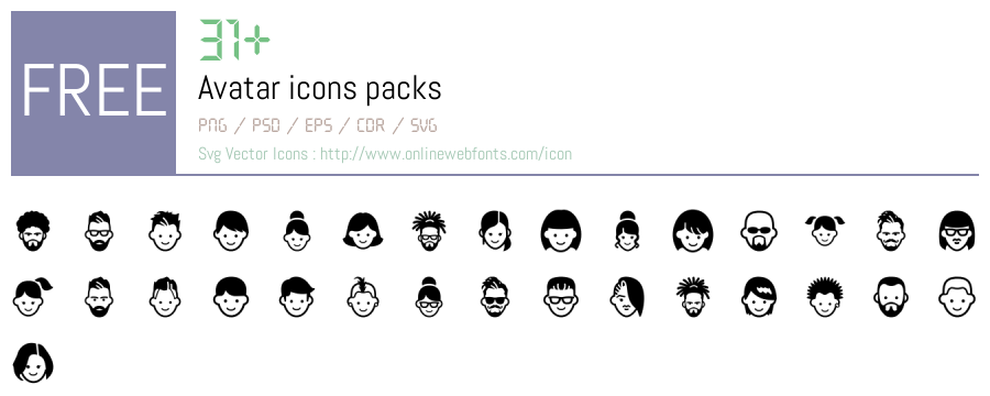+31 Avatar Svg Animations Packs Free Downloads - OnlineWebFonts.COM