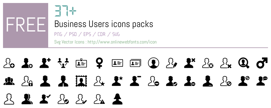 +37 Business Users Svg Animations Packs Free Downloads - OnlineWebFonts.COM