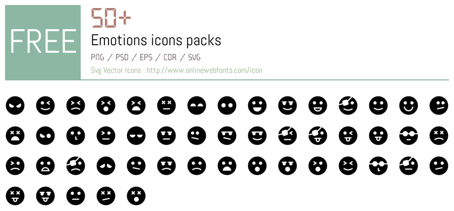 +50 Emotions Svg Animations Packs Free Downloads - OnlineWebFonts.COM