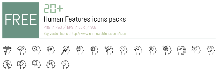 +20 Human Features Svg Animations Packs Free Downloads - OnlineWebFonts.COM