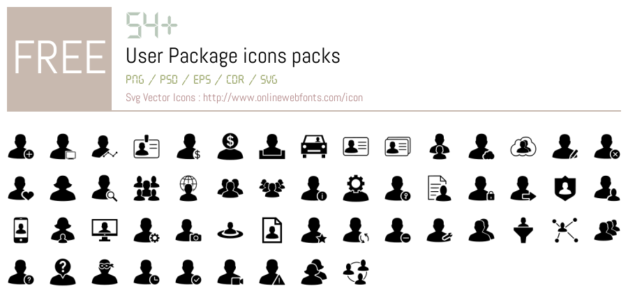 +54 User Package Svg Animations Packs Free Downloads - OnlineWebFonts.COM